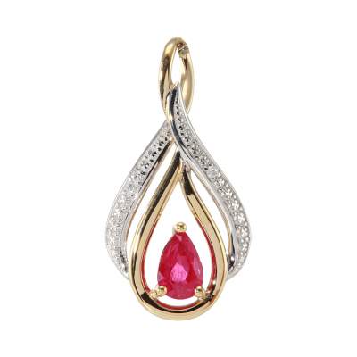 Pendentif Rubis, Bijoux en Or Blanc ou Or Jaune