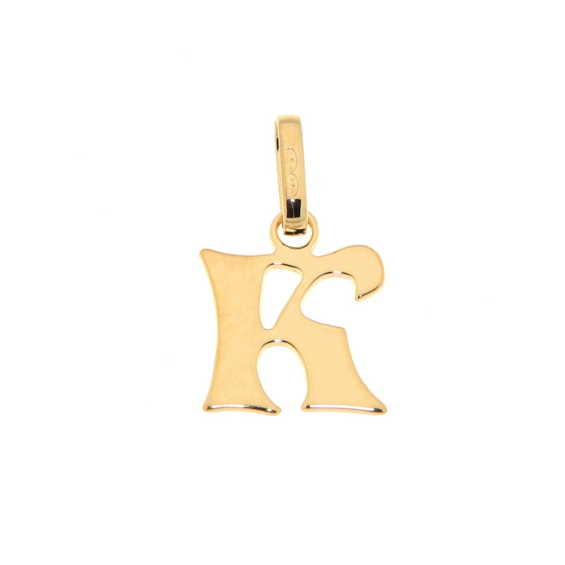 Pendentif Lettre K / Initiale K en Or Jaune 375 Ref. 34221