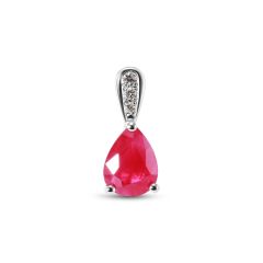 Pendentif Rubis, Bijoux en Or Blanc ou Or Jaune