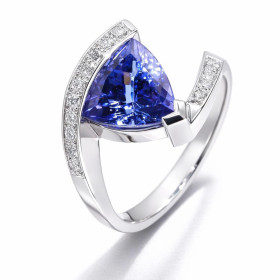 Bague Tanzanite, Bijoux en Or Blanc ou Or Jaune