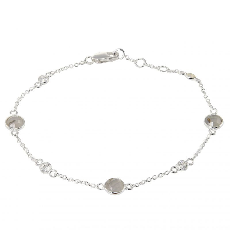 Bracelet Argent 925 Calcédoine et Oxyde de zirconium Ref. 32387
