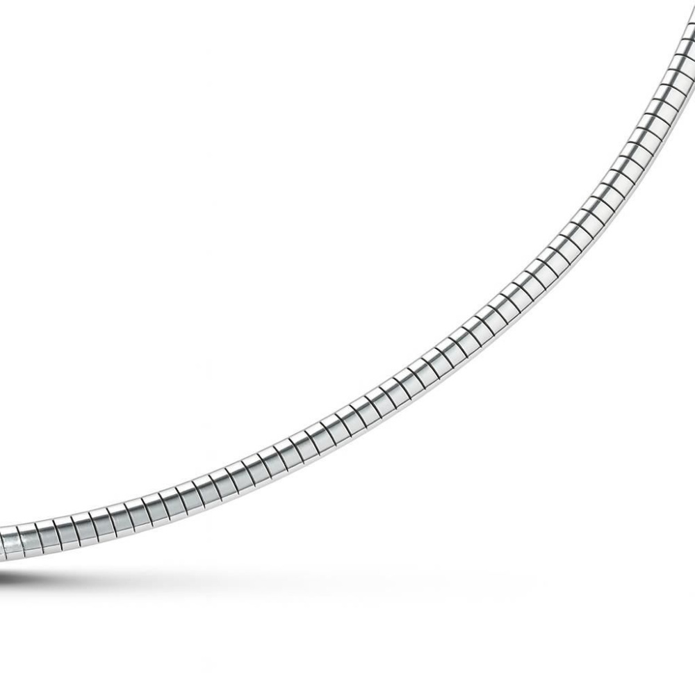 Collier Cable Argent 925 - Maille oméga 2.3mm - 45cm Ref. 26330