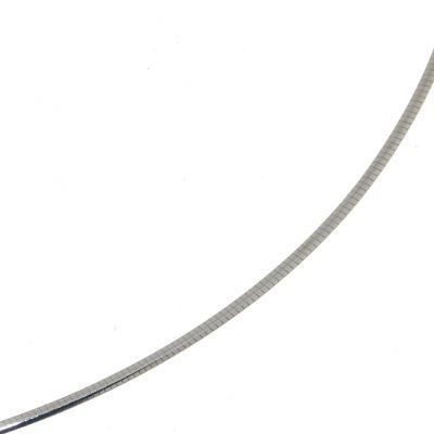 Collier Cable Or 375 oméga reversible Or Blanc / Or Jaune 1.2mm - 42cm ...