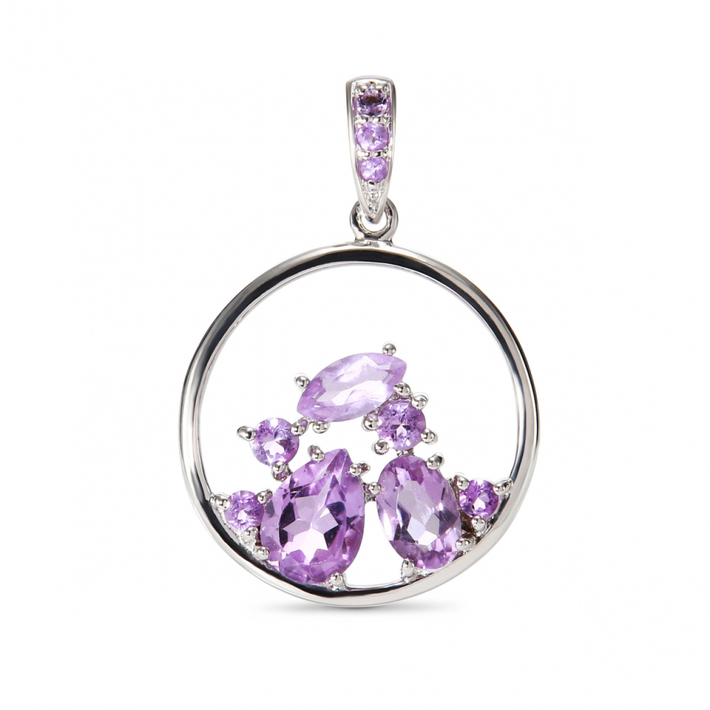 Pendentif Argent Améthyste Ref. 54930