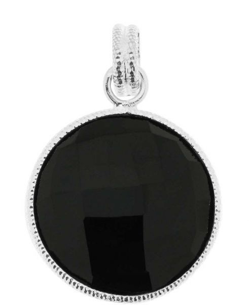 Pendentif Argent Onyx Rond 20mm Ref. 35294