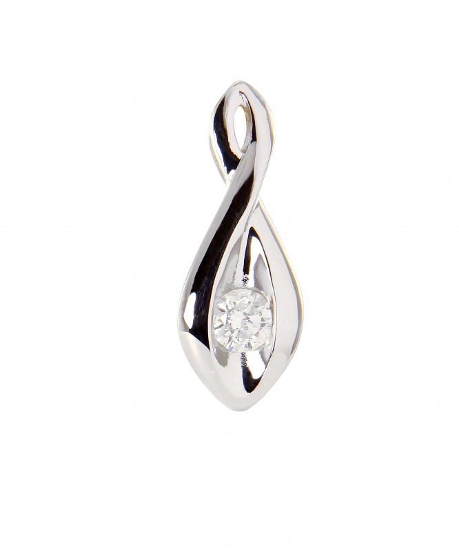 Pendentif en Or Blanc 750 et Diamant Ref. 44701