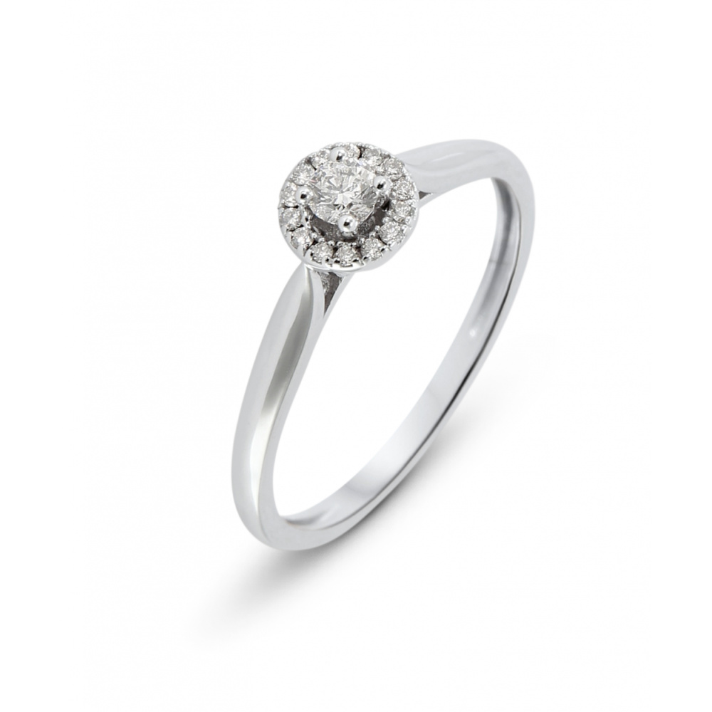 Solitaire Diamant Or Blanc 750 Ref. 49419